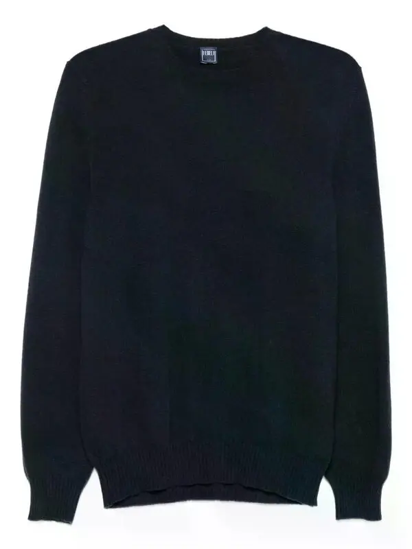 Fedeli Crew-neck Cashmere Sweater - Blue