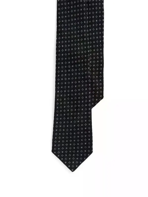 Ralph Lauren Purple Label Patterned Jacquard Neck Tie - Blue