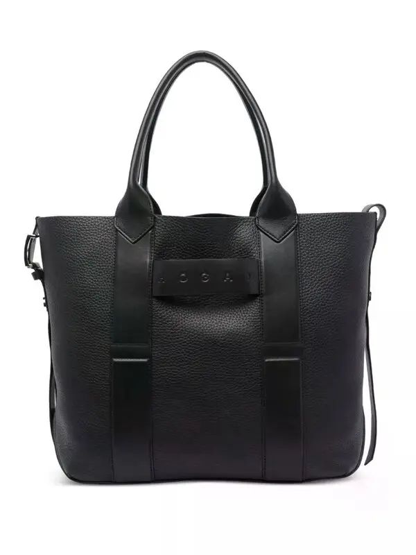 Hogan Leather Shopping Tote Bag