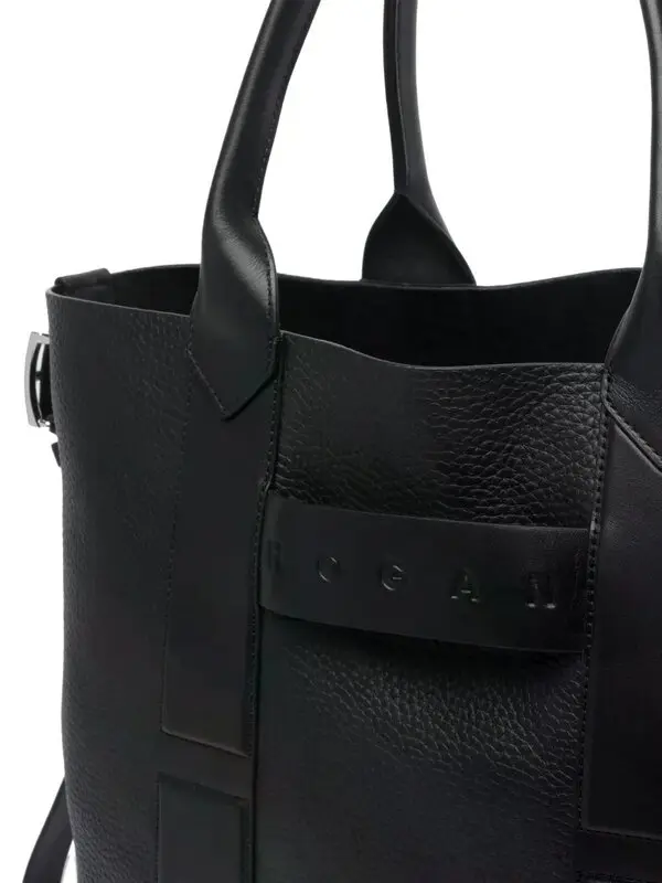 Hogan Leather Shopping Tote Bag