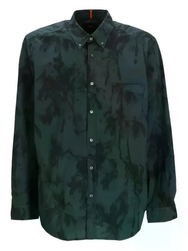 BOSS Palm Tree-print Button-up Shirt
