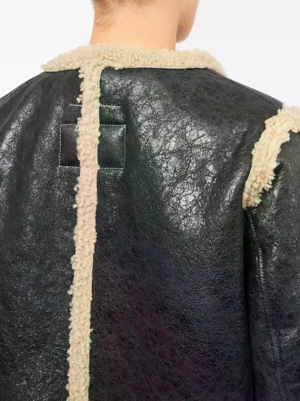 MAISON MARGIELA Leather Jacket With Shearling Panels