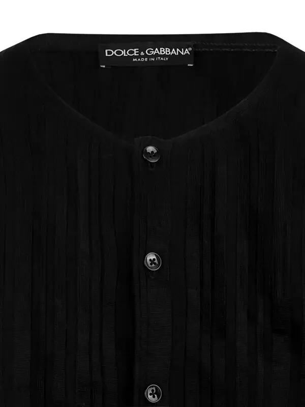 Dolce & Gabbana Long-sleeve Silk Cardigan - Black