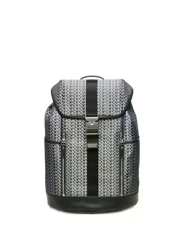 Michael Kors Pattern Buckle Backpack - Black