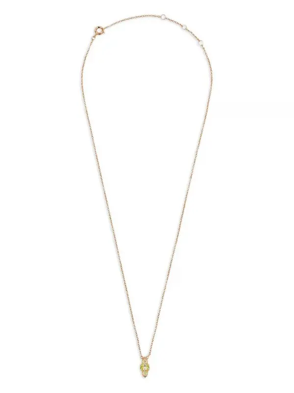 ALL THE LUCK IN THE WORLD Oval Stone Chain Necklace - Gold