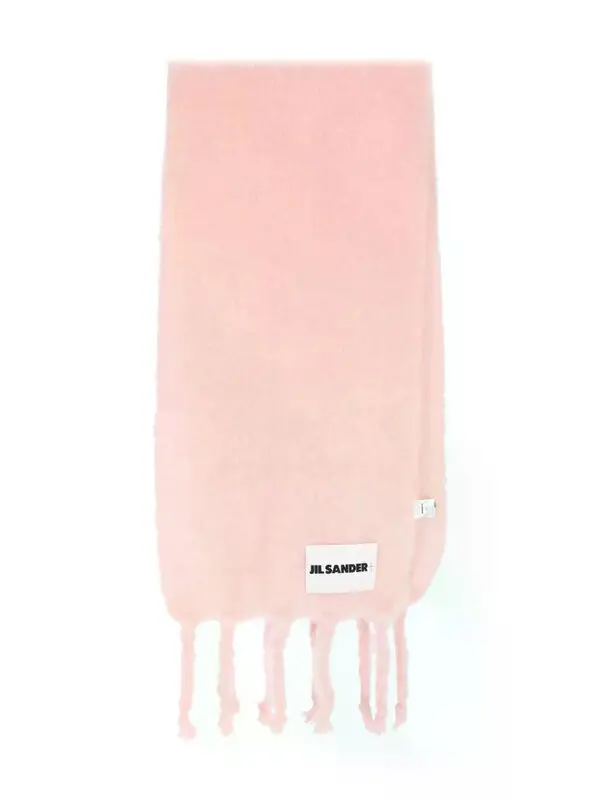 JIL SANDER Fringed Scarf - Pink