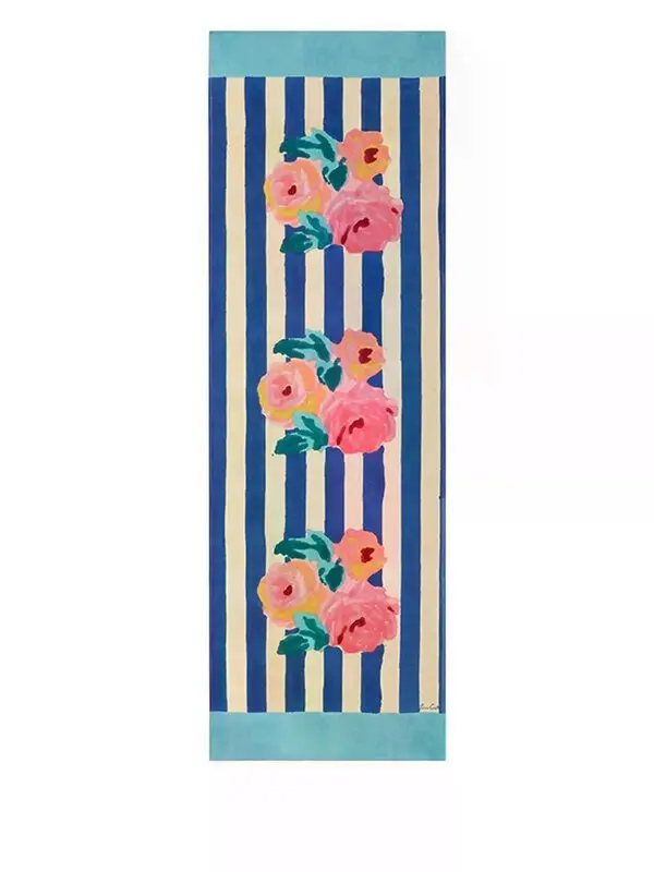 LISA CORTI Nizam Striped Table Runner - Blue