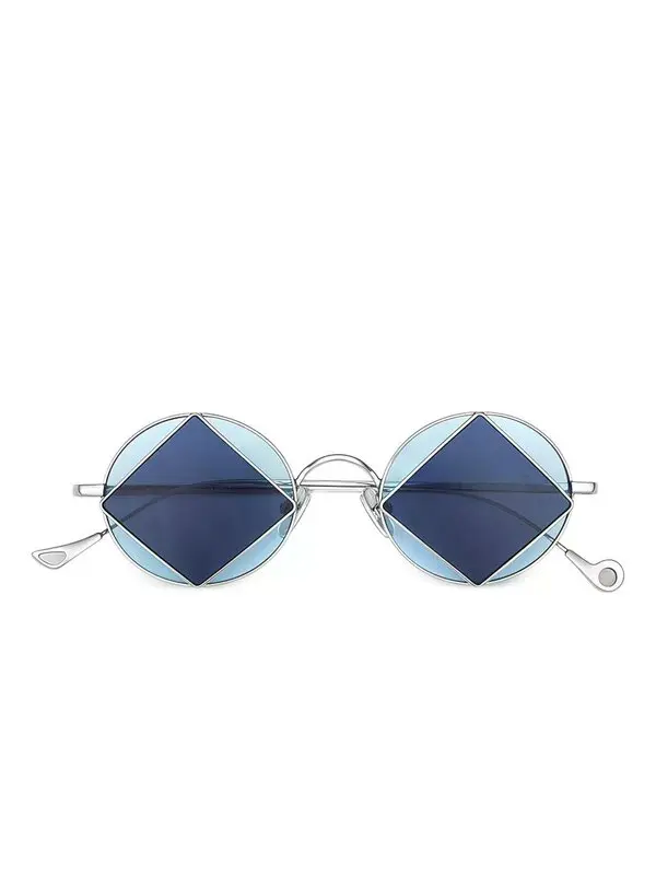 EYEPETIZER Diamond-detail Square-frame Sunglasses - Silver