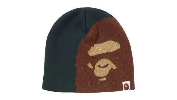 A BATHING APE Ape Head Knit Beanie - Green