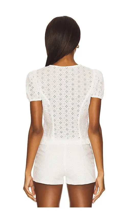 Lioness Eyelet Bardot Top