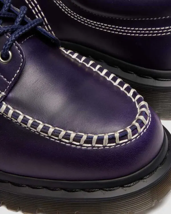 Dr. Martens Lowell Leather Moc Toe Shoes - Blue