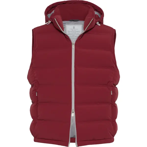 Brunello Cucinelli Taffeta Down Vest - Purple-red