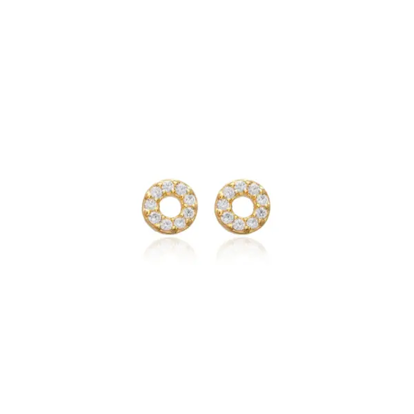 MAZIN JEWELS Hollow Stud Earrings - Gold