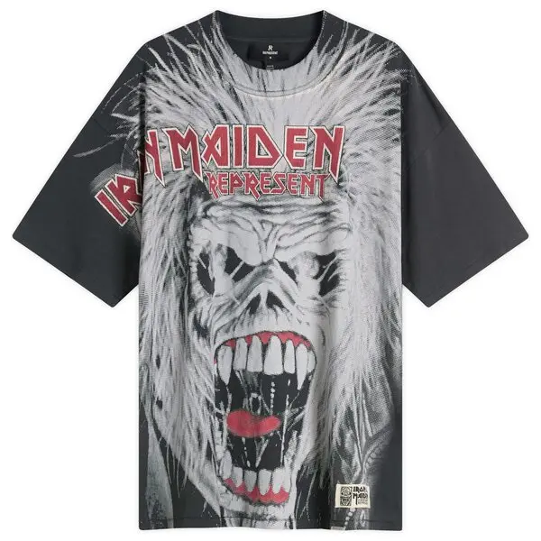 REPRESENT Iron Maiden British Metal T-shirt - Stained Black