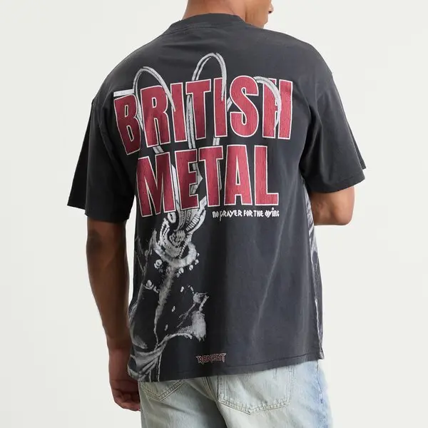 REPRESENT Iron Maiden British Metal T-shirt - Stained Black