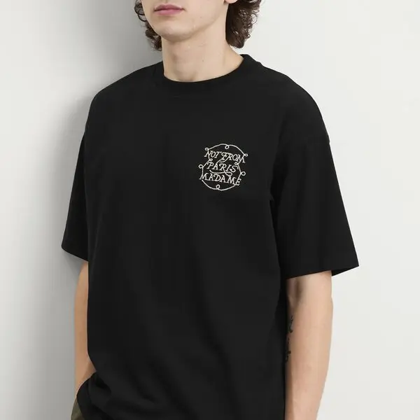 Drole De Monsieur Braided Slogan T-shirt
