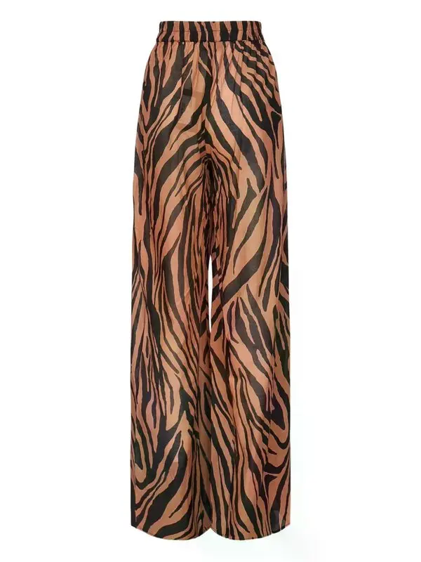Andamane Zebra-print Elastic-waist Trousers