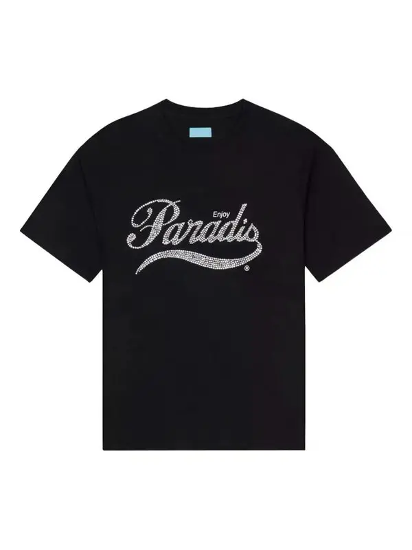 3.PARADIS Crystal-embellished Logo T-shirt