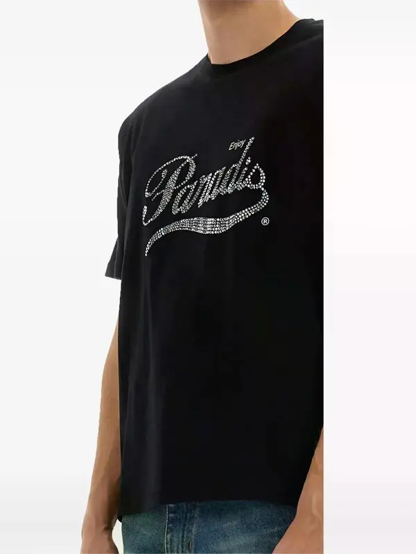 3.PARADIS Crystal-embellished Logo T-shirt