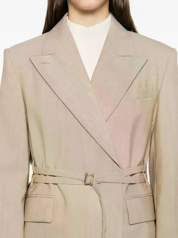 Sportmax Belted Blazer - Neutrals