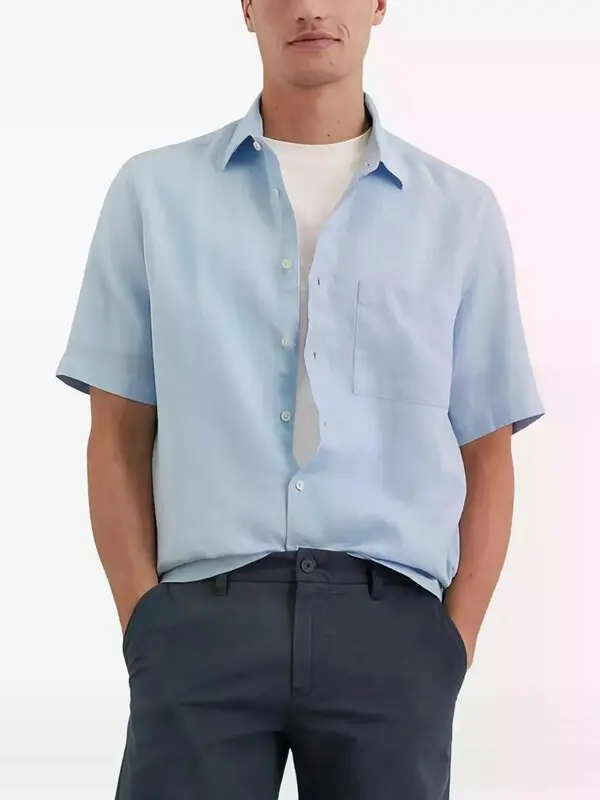 Marc O'polo Short-sleeve Button-up Shirt - Blue