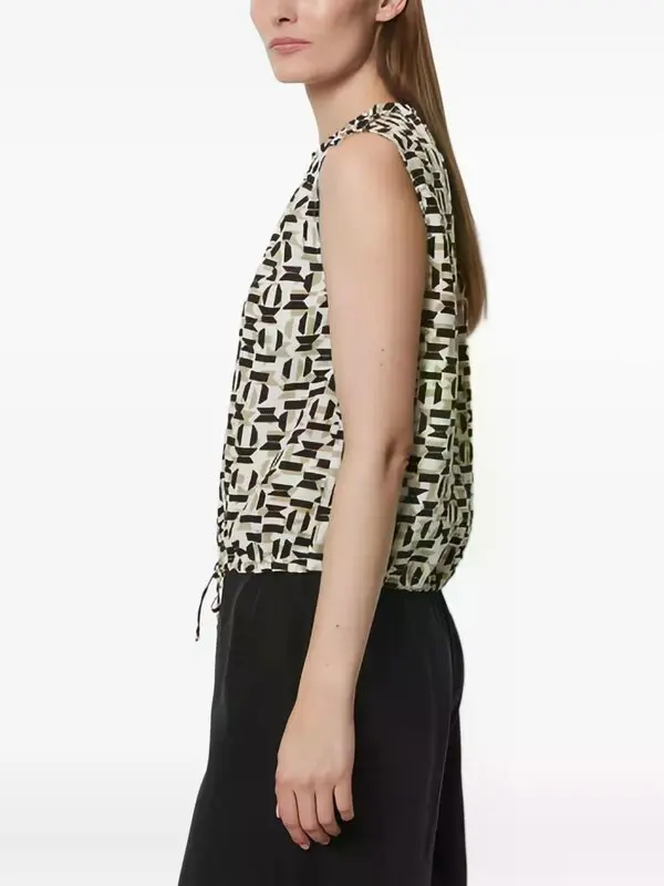 Marc O'polo Geometric-print Sleeveless Blouse