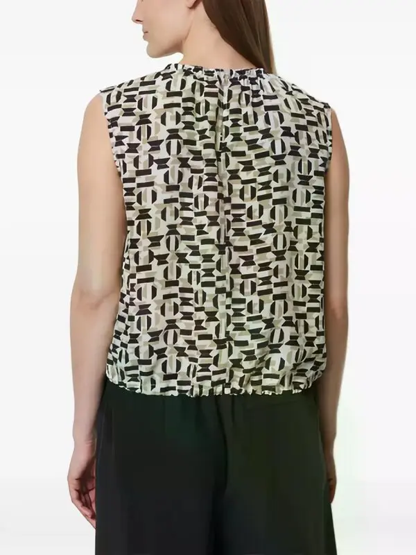 Marc O'polo Geometric-print Sleeveless Blouse