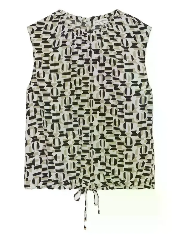 Marc O'polo Geometric-print Sleeveless Blouse