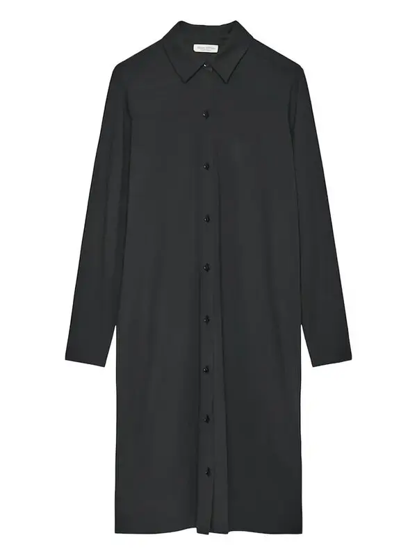 Marc O'polo Buttoned Long-sleeve Midi Dress