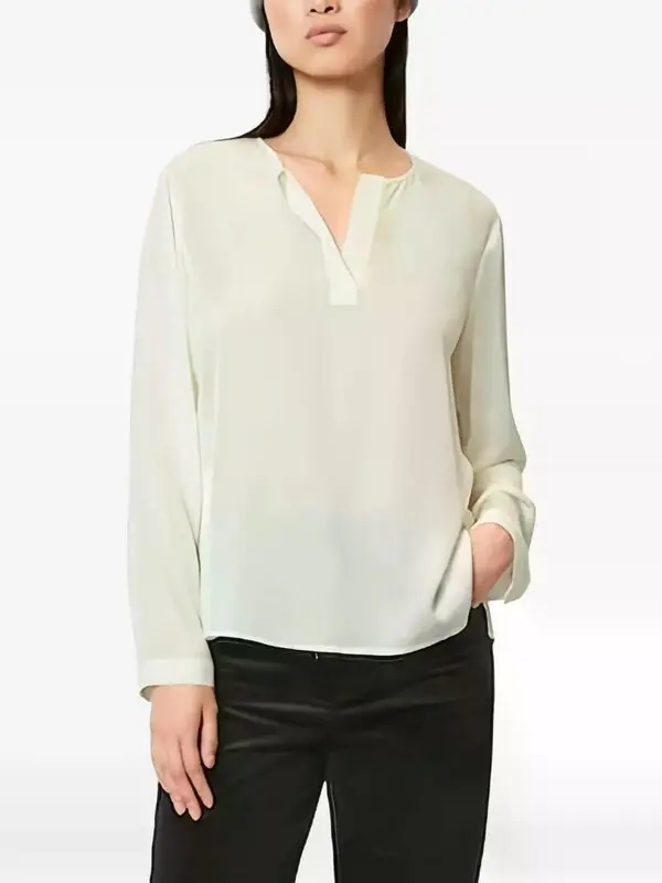 Marc O'polo Pleated Collar Long-sleeve Blouse