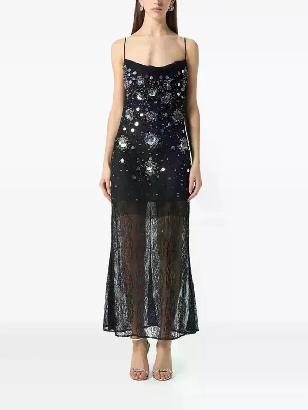 Blumarine Sequin-embellished Lace Gown