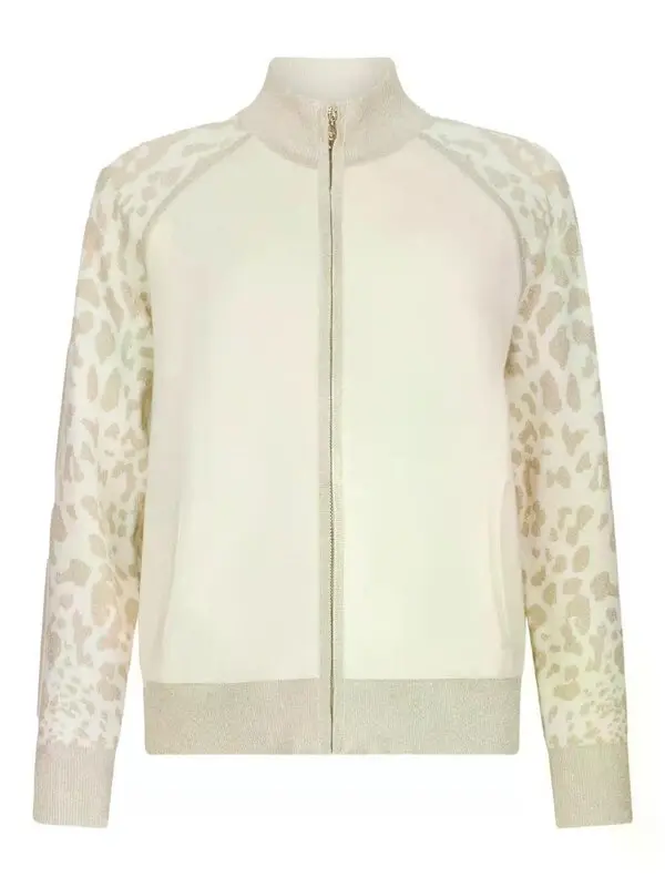 Liu Jo Animal Print Zip-up Cardigan