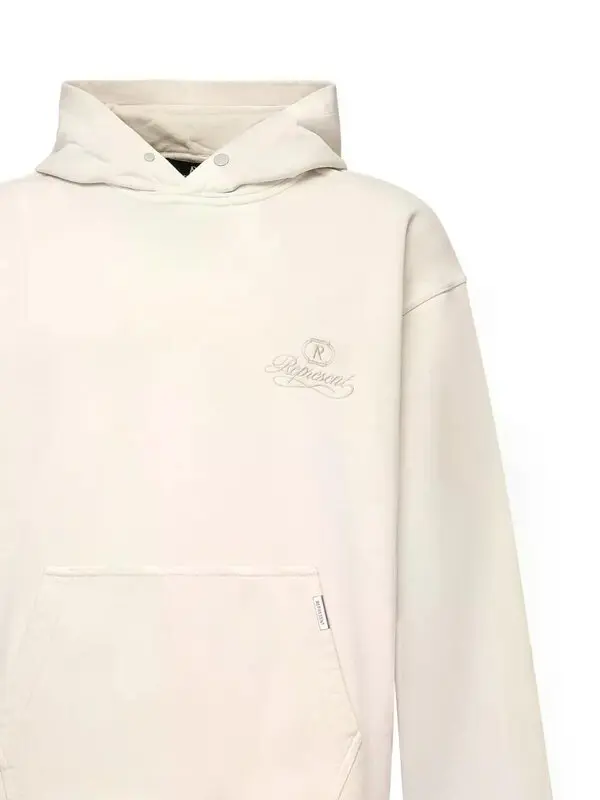 REPRESENT Embroidered-logo Hoodie - Neutrals