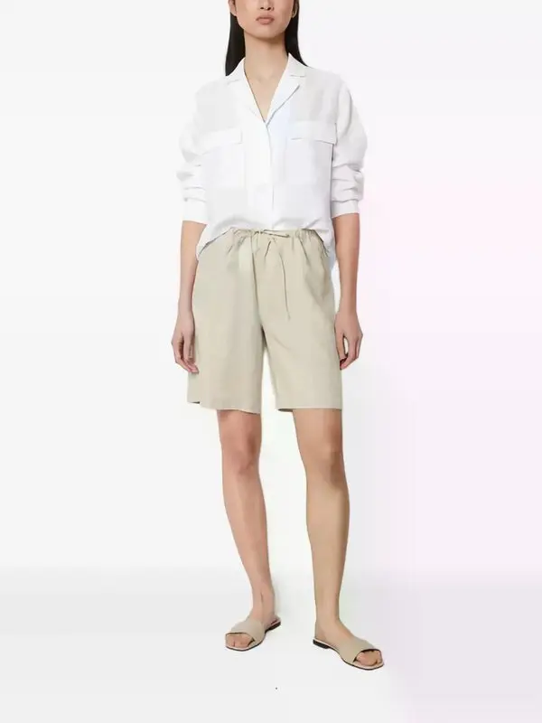 Marc O'polo Drawstring-waist Linen Shorts - Neutrals