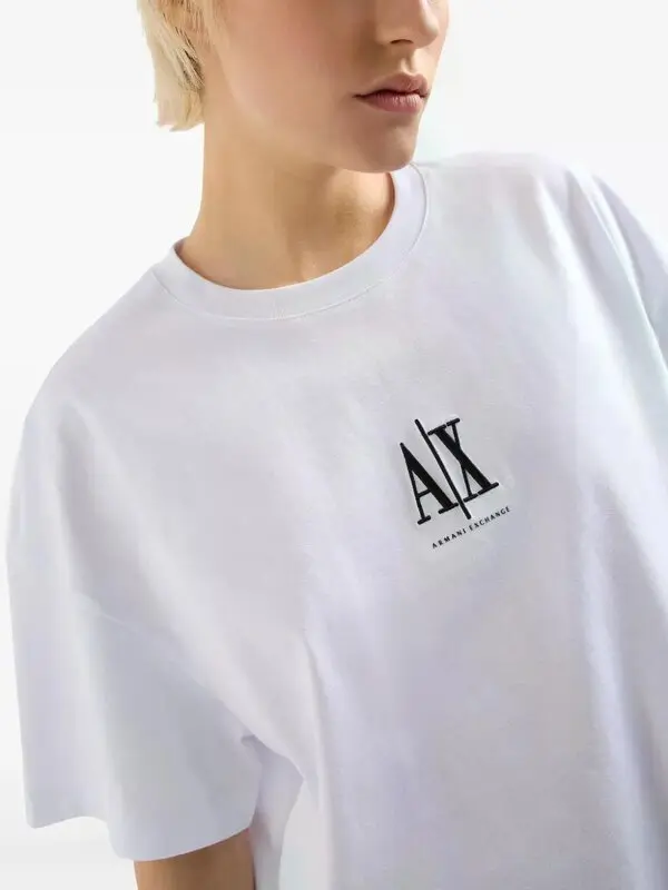 Armani Exchange Logo-embroidered T-shirt