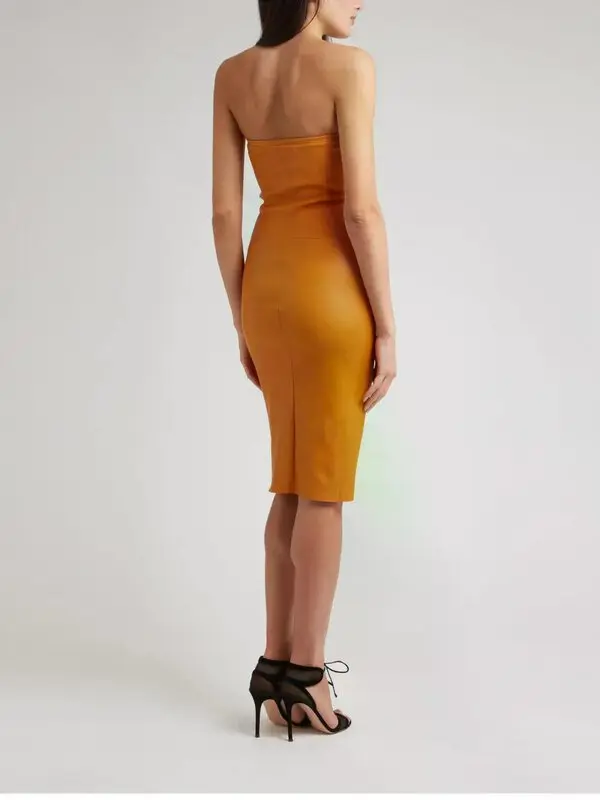 Stouls Monica 25 Strapless Leather Midi Dress