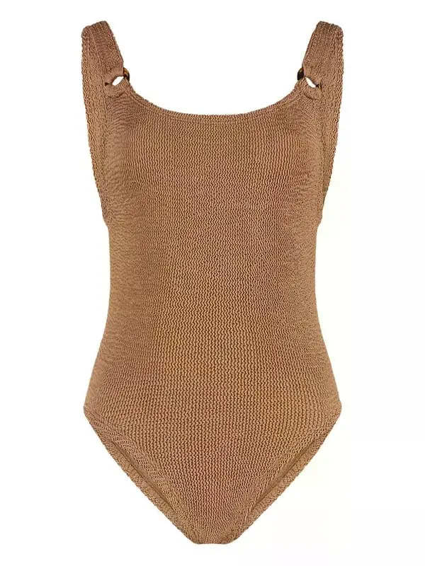 Hunza G Domino One-piece Swimsuit - Brown