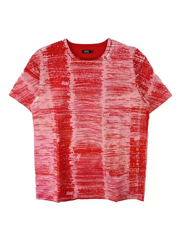 CHITO Knock-out Pup Abstract-print Cotton T-shirt - Red