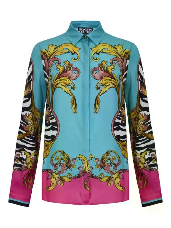 Versace Baroque-print Button-up Shirt