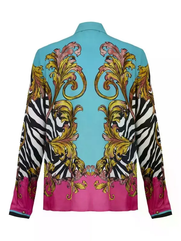 Versace Baroque-print Button-up Shirt
