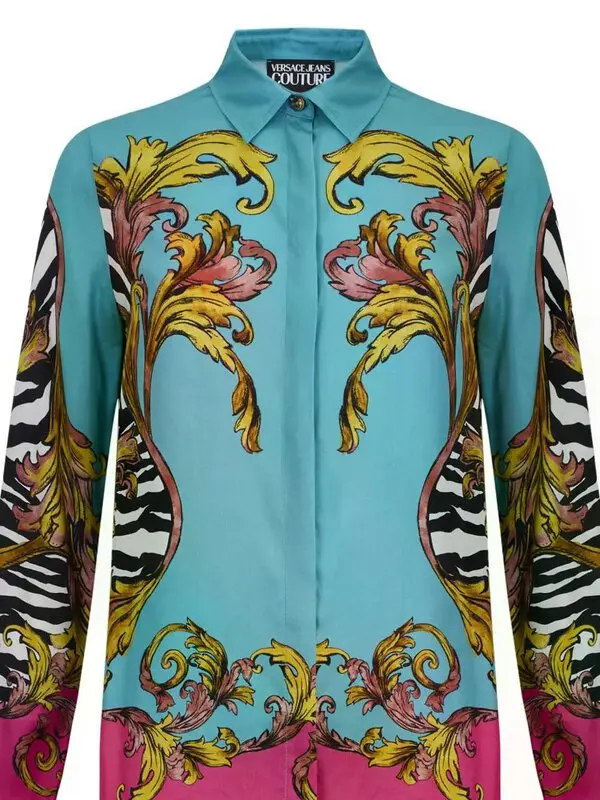 Versace Baroque-print Button-up Shirt