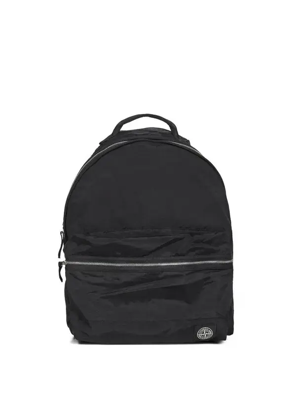 Stone Island Zip-fastening Nylon Backpack - Black