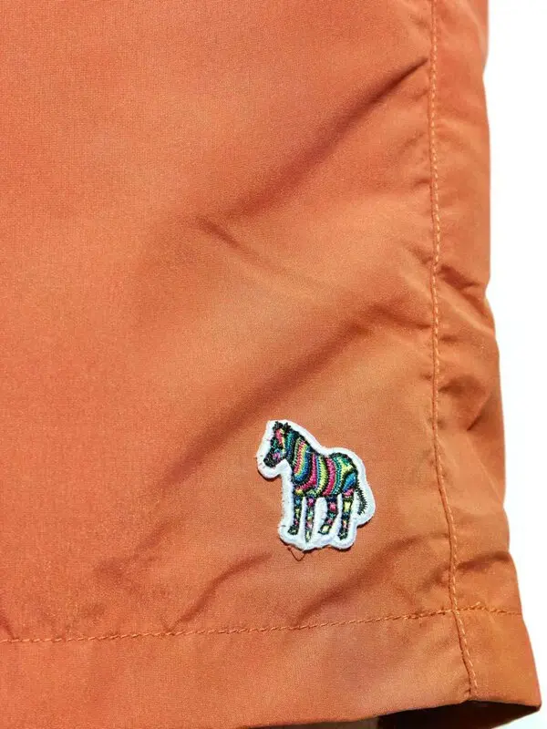 Paul Smith Logo-patch Swim Shorts - Orange