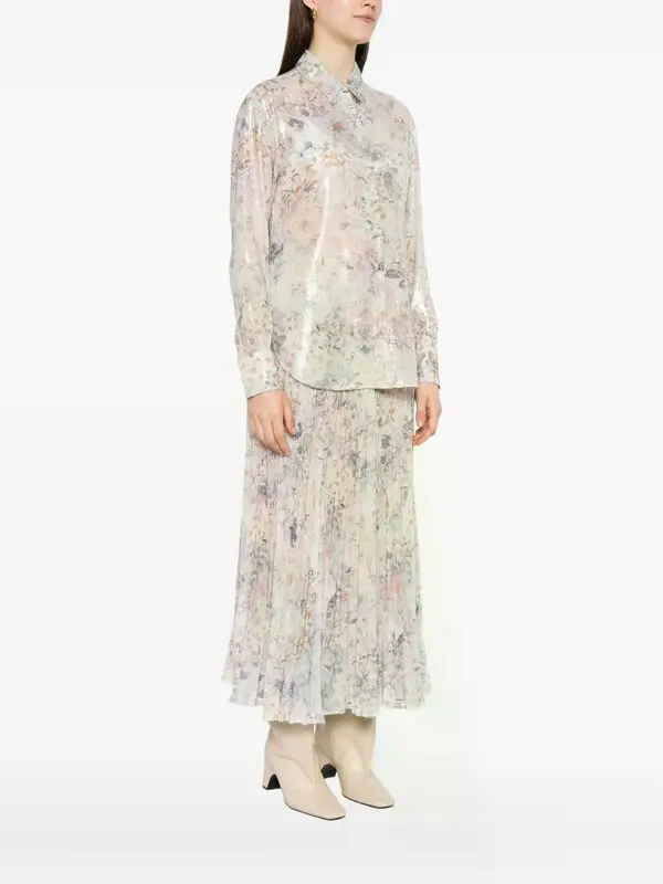 GOLDEN GOOSE Floral Sequin Shirt