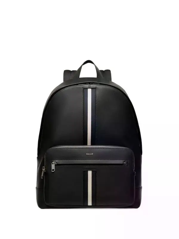 Bally Ribbon-detail Leather Backpack - Black