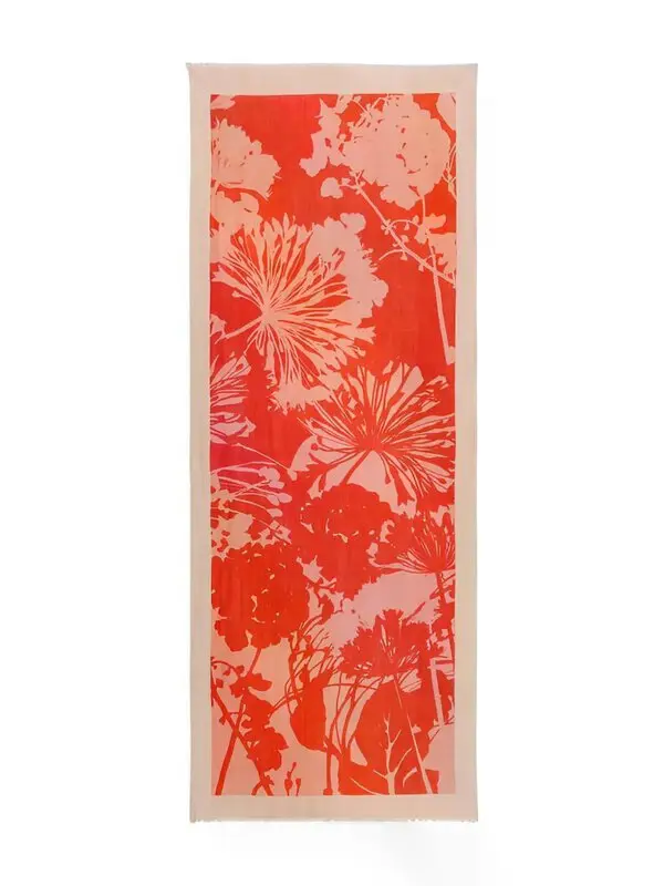 Marc O'polo Floral-print Scarf - Orange