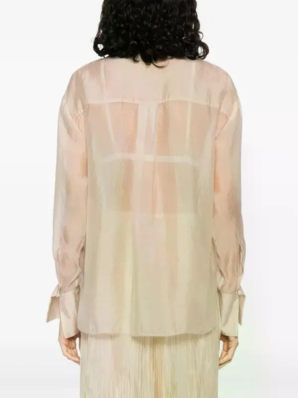 FORTE_FORTE Sheer Shirt - Neutrals