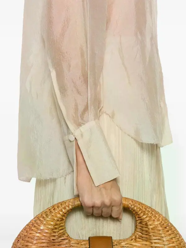 FORTE_FORTE Sheer Shirt - Neutrals