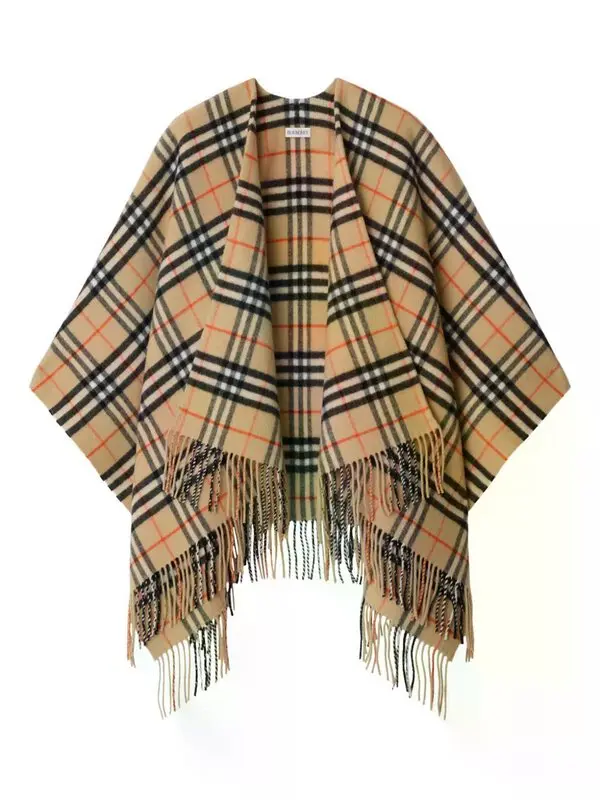 Burberry Check Cape - Neutrals