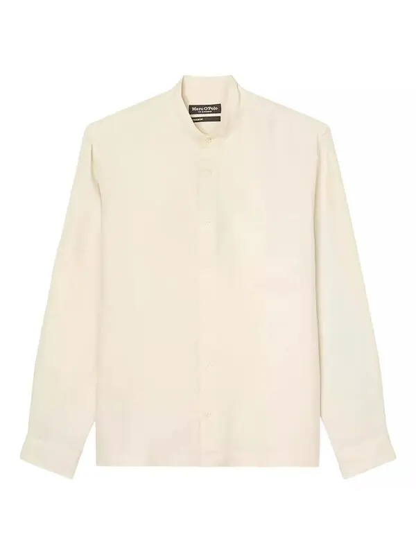 Marc O'polo Band-collar Button-up Shirt - Neutrals